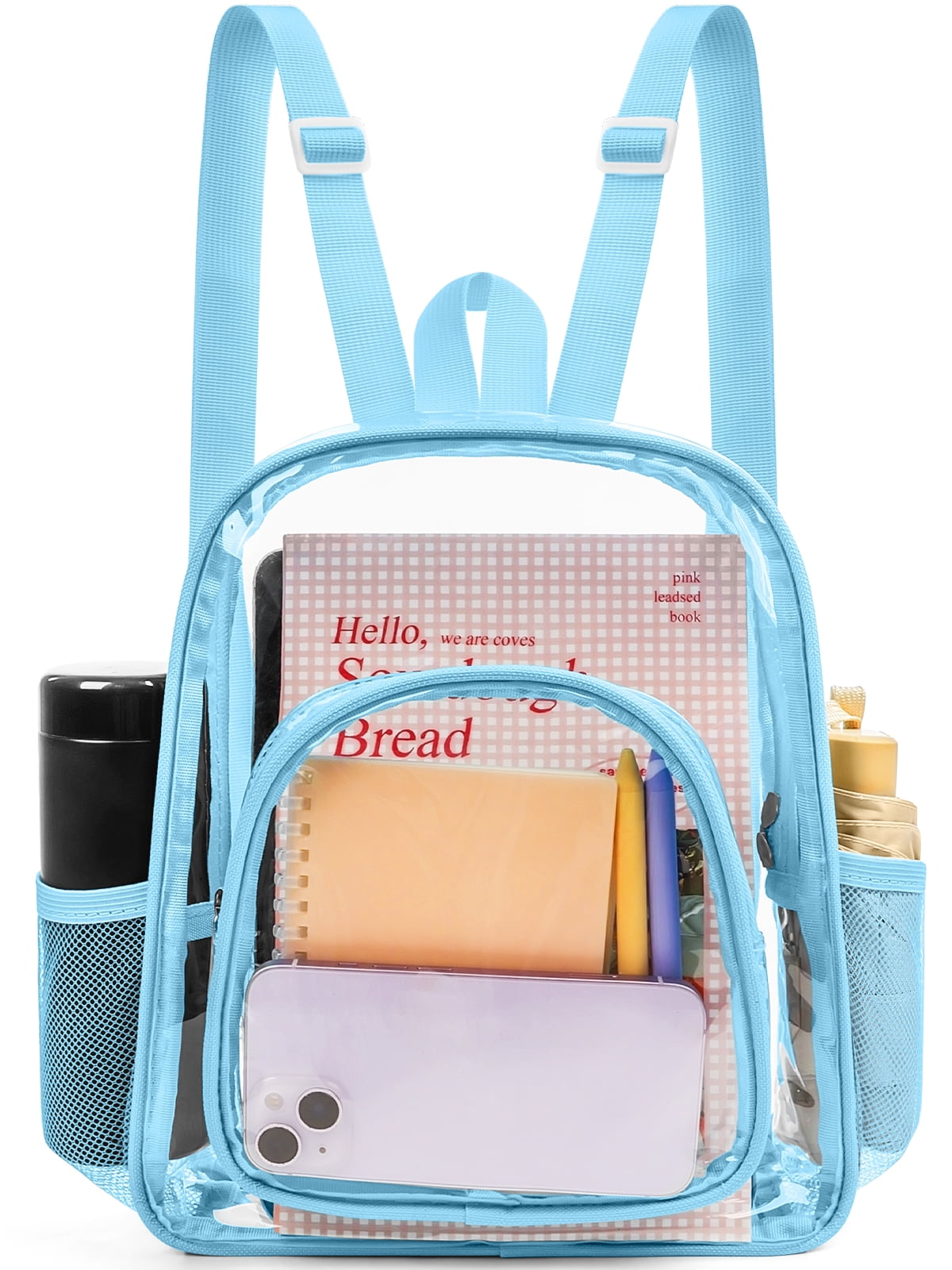 Sanmadrola Mini Clear Backpack Heavy Duty Stadium Approved PVC ...