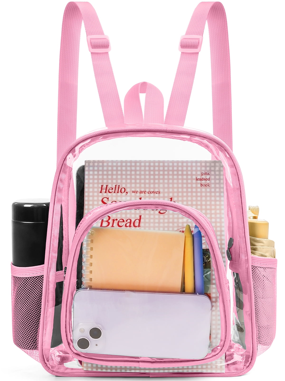 Sanmadrola Mini Clear Backpack Heavy Duty Stadium Approved PVC ...