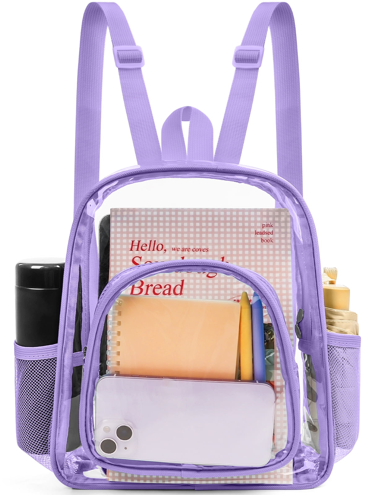 Sanmadrola Mini Clear Backpack Heavy Duty Stadium Approved PVC ...