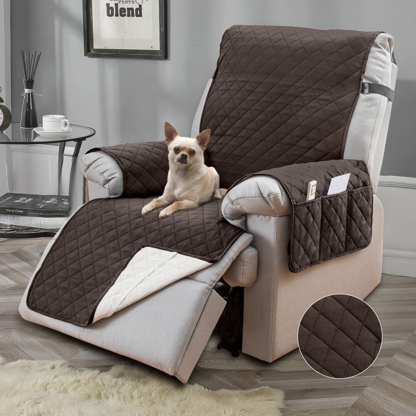 Sanmadrola Recliner Chair Cover, Recliner Cover Non-Slip Dog Chair ...