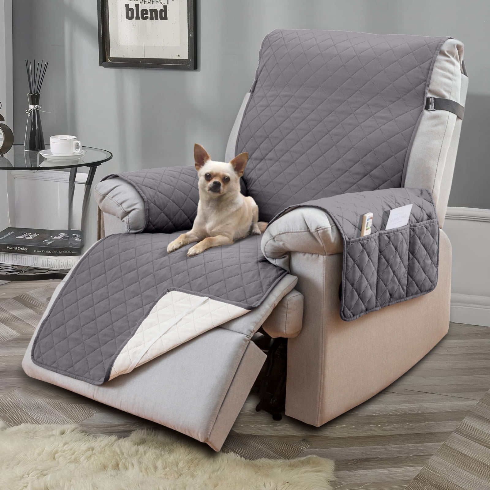 Sanmadrola Recliner Chair Cover, Recliner Cover Non-Slip Dog Chair ...