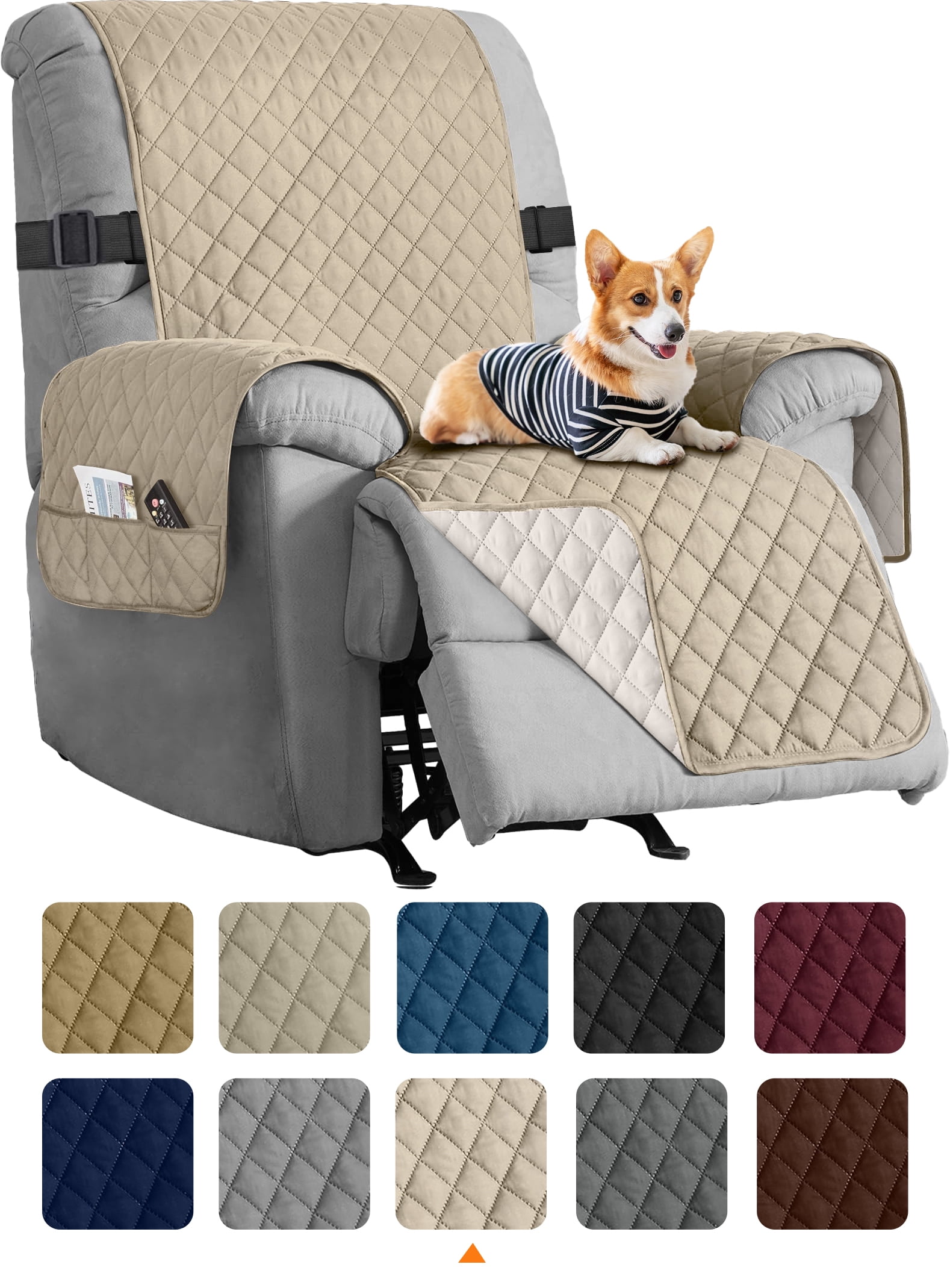 Sanmadrola Recliner Chair Cover Reversible Small Recliner Slipcover for ...