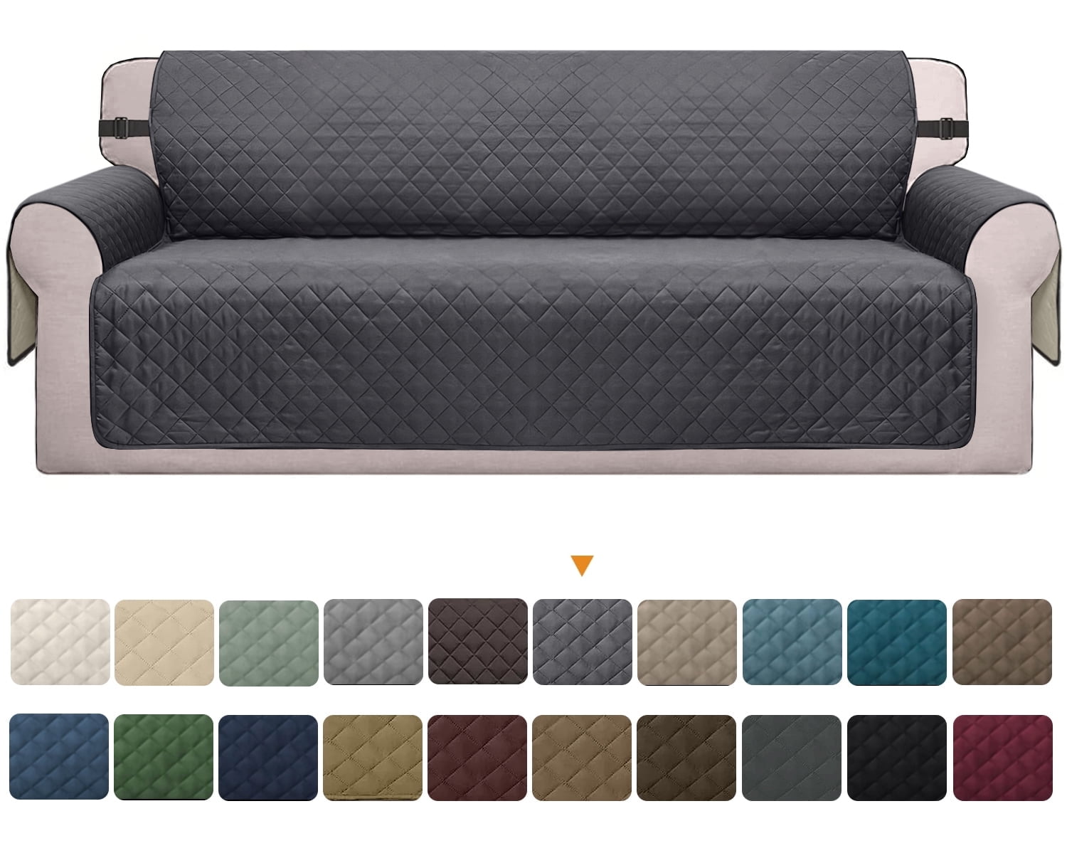 Sanmadrola Reversible Sofa Cover Machine Washable Couch Cover Water ...