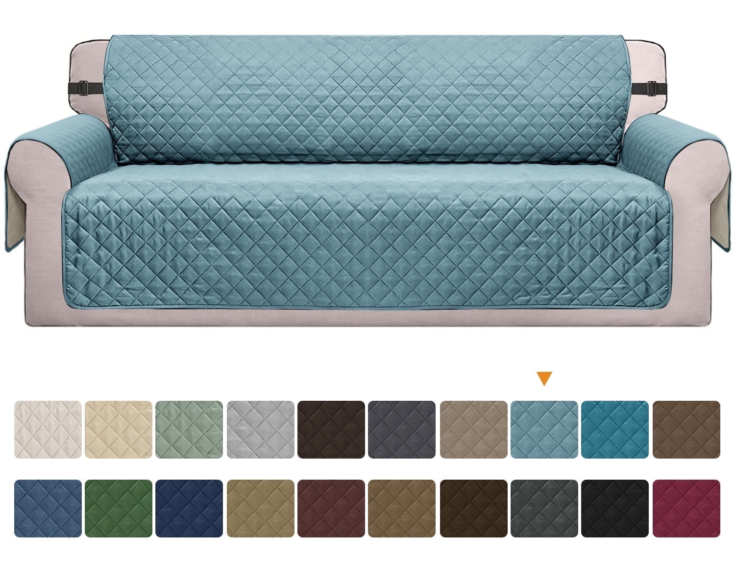 SANMADROLA Reversible Sofa Cover, Machine Washable Couch Protector ...