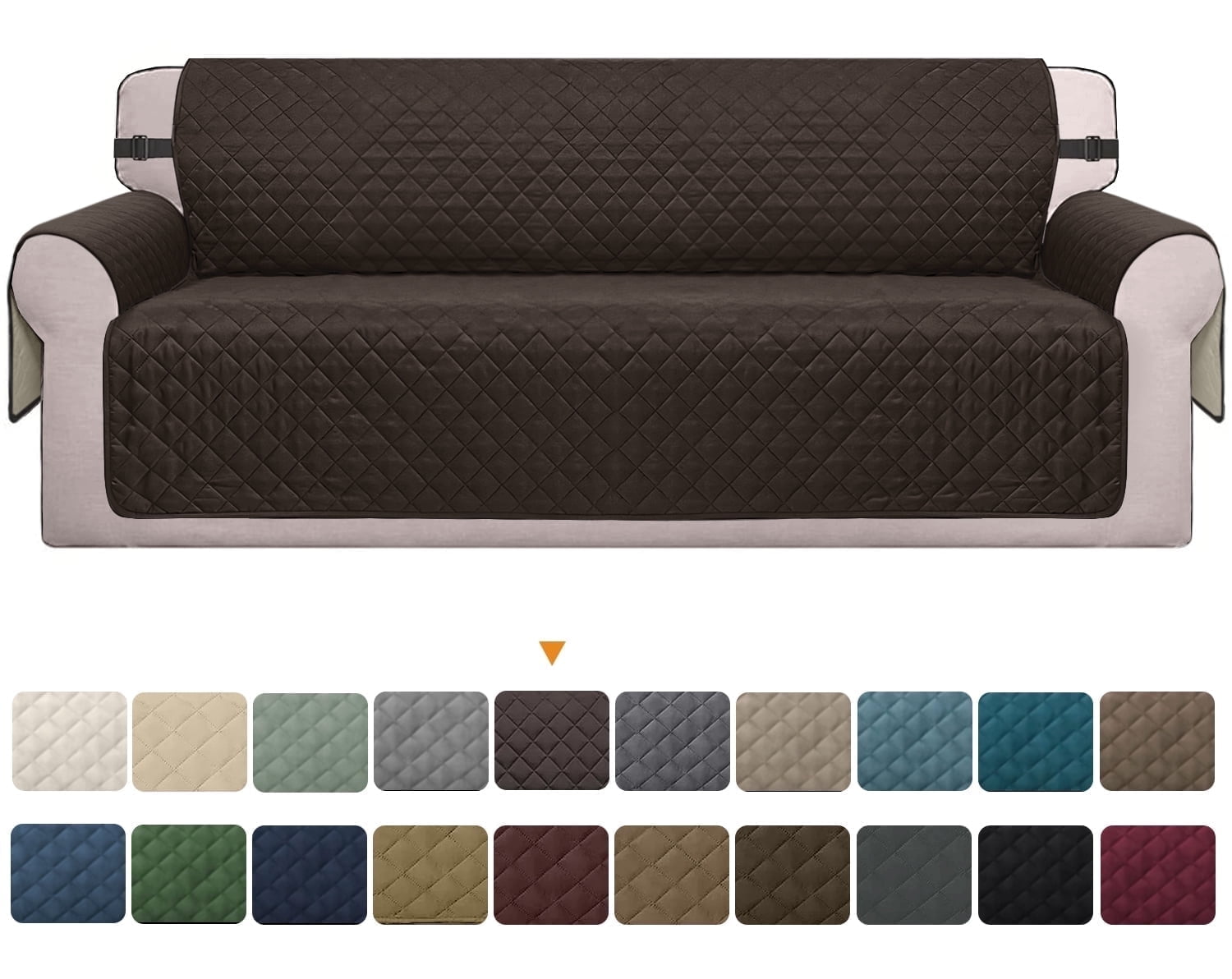 SANMADROLA Reversible Waterproof Couch Cover, Machine Washable ...