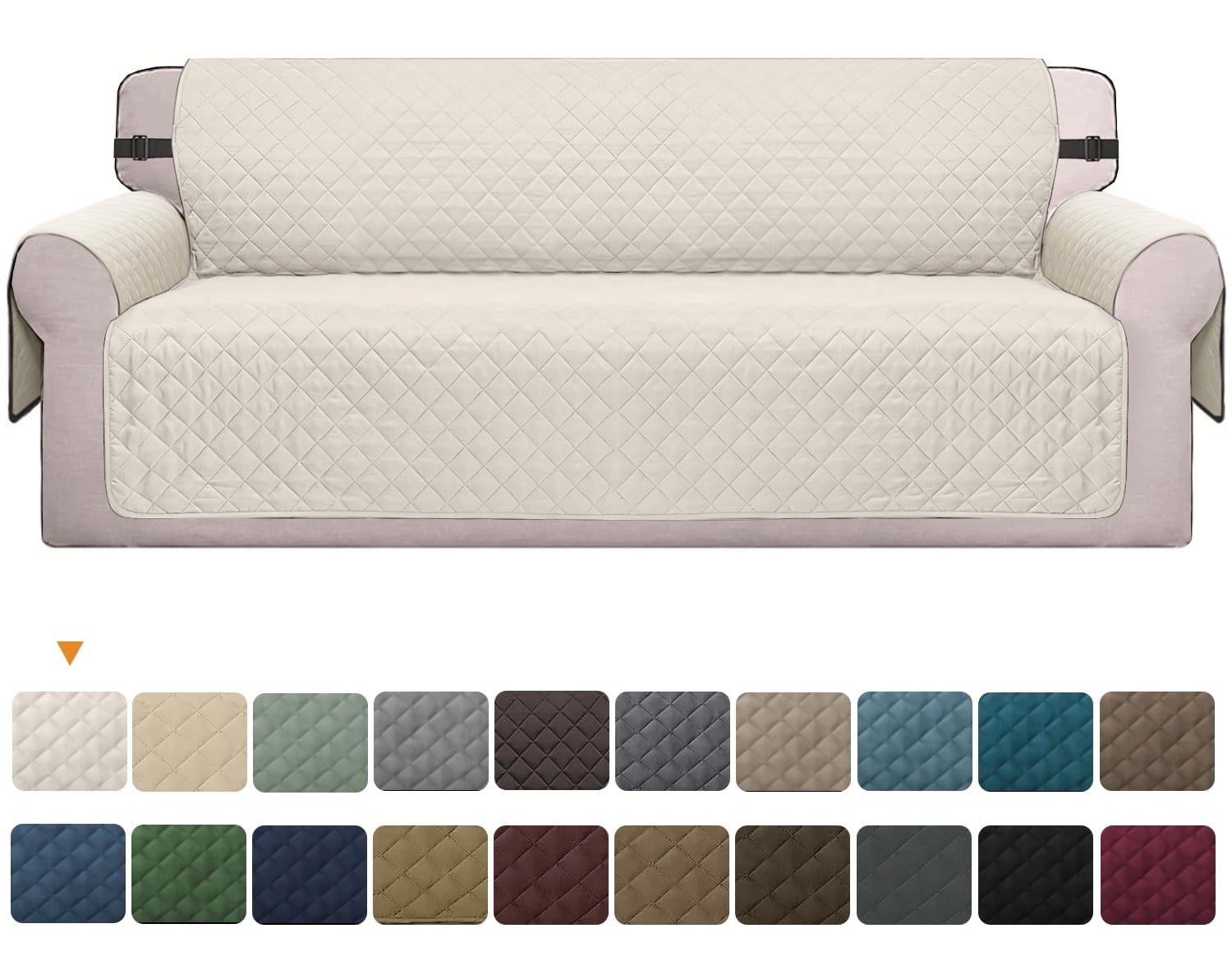 Sanmadrola Reversible Sofa Cover Machine Washable Couch Cover Water ...