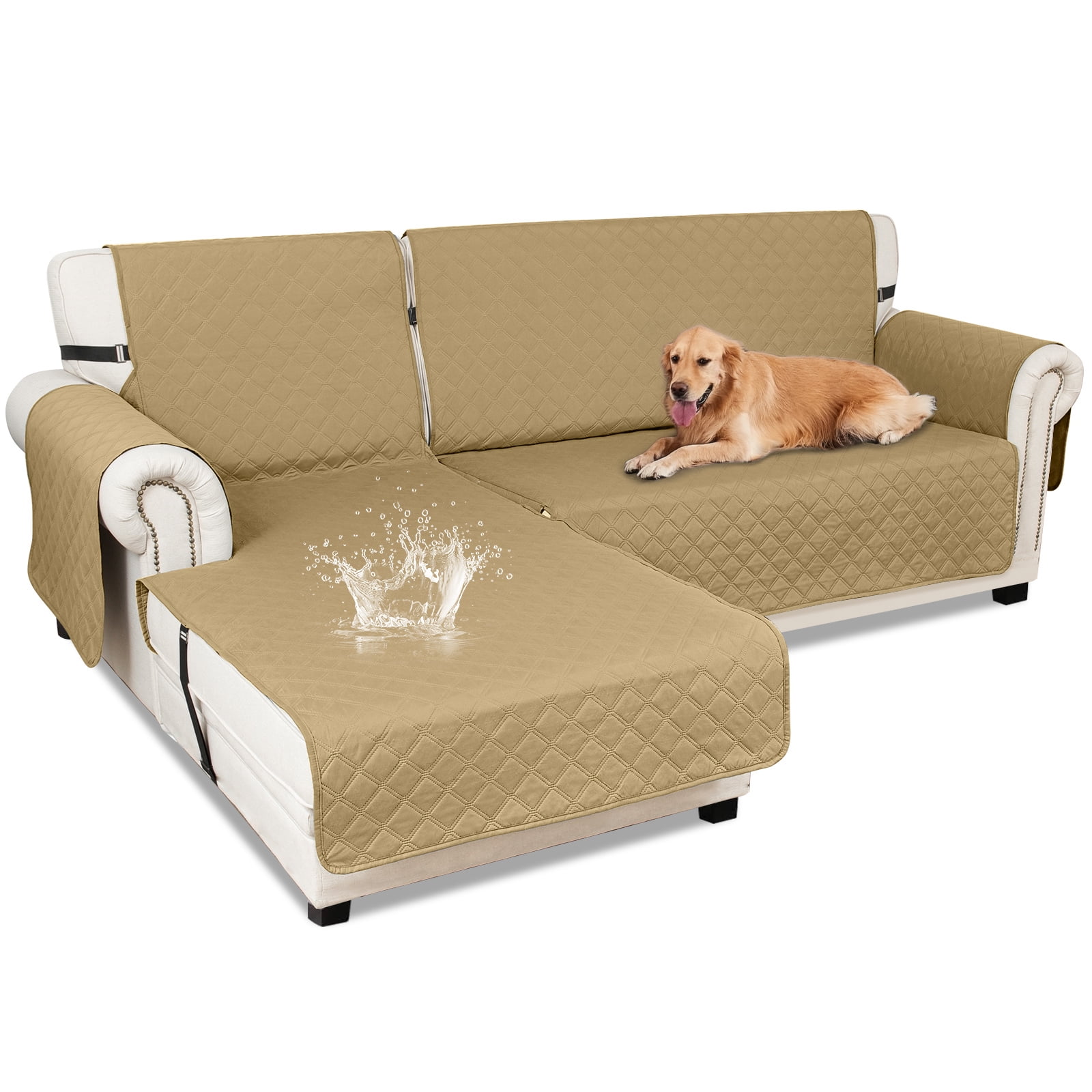 Sanmadrola Sectional Couch Covers Waterproof L Shape Sofa Cover ...