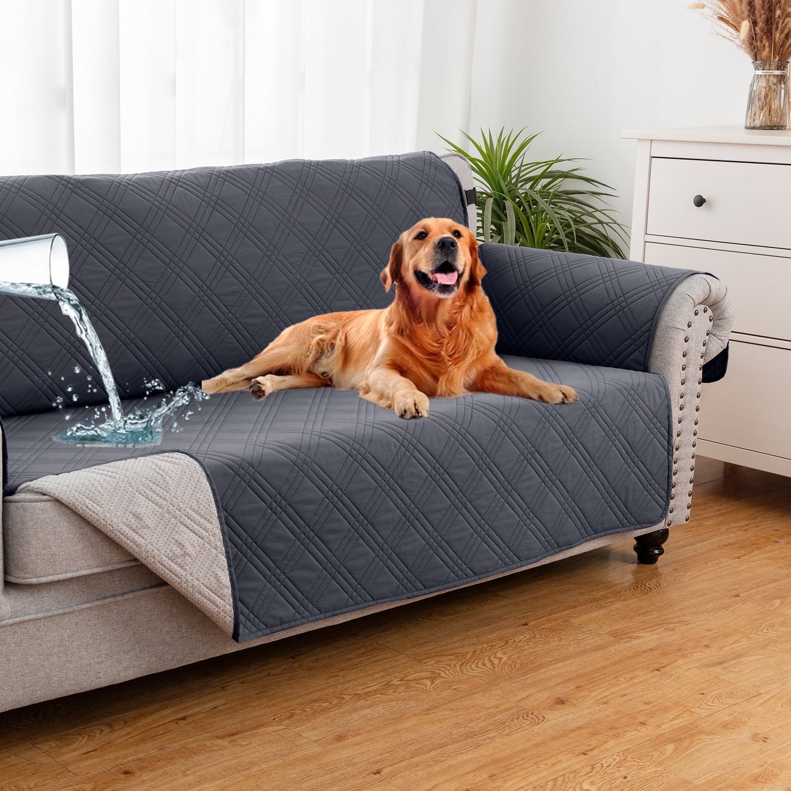 Sanmadrola Sofa Couch Cover 100% Waterproof Sofa Cover Machine Washable ...