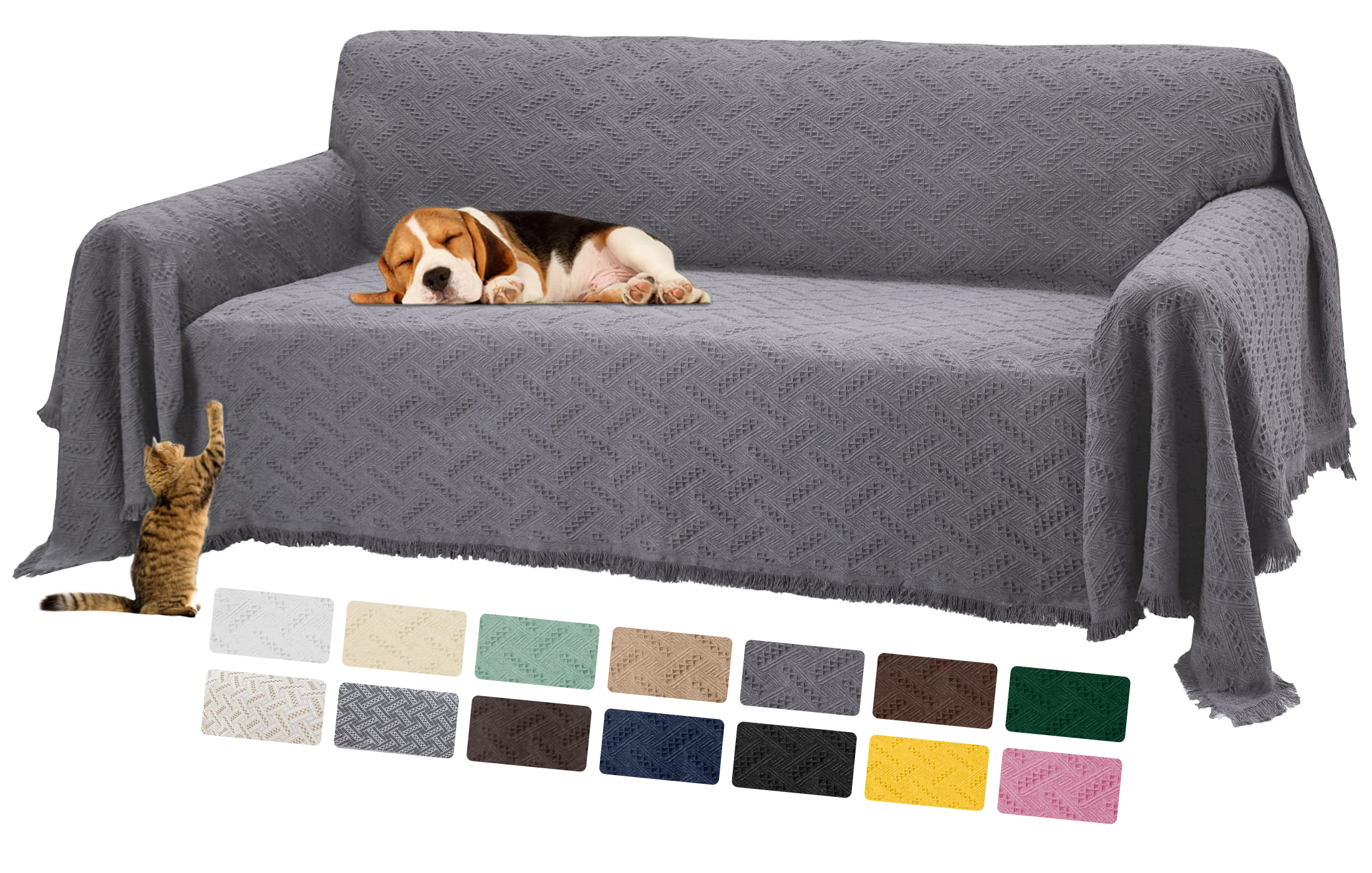 Sanmadrola Sofa Cover, Couch Covers for 1 Cushion Couch Sofa, Sectional ...