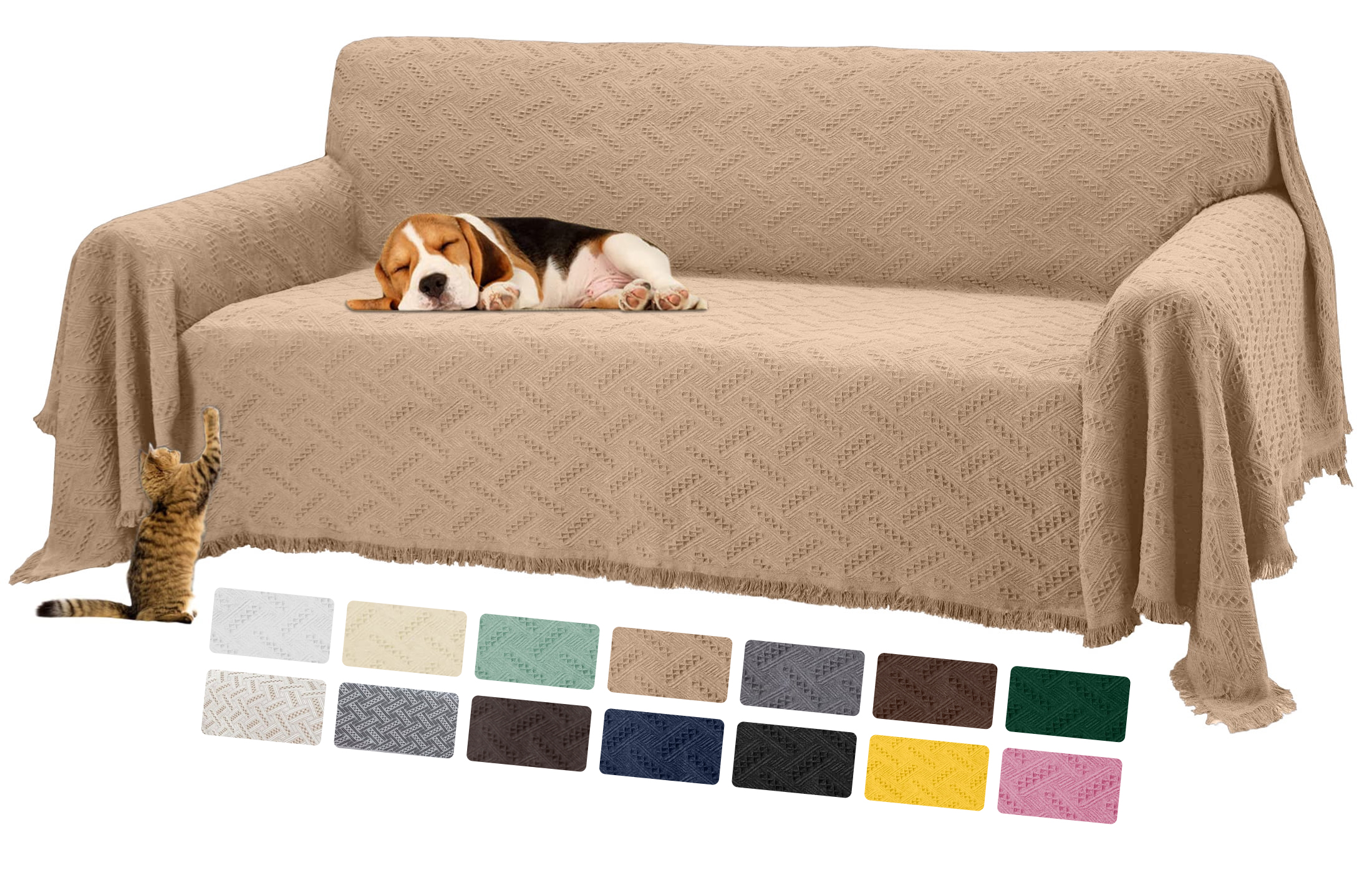 Sanmadrola Sofa Cover, Couch Covers for 1 Cushion Couch Sofa, Sectional ...