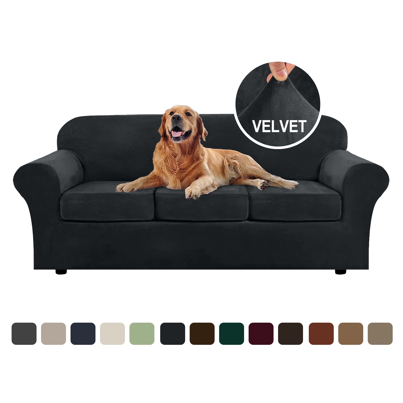 Sanmadrola Sofa Cover Slipcover Couch Cover Set for 3 Seat Sofa Super ...