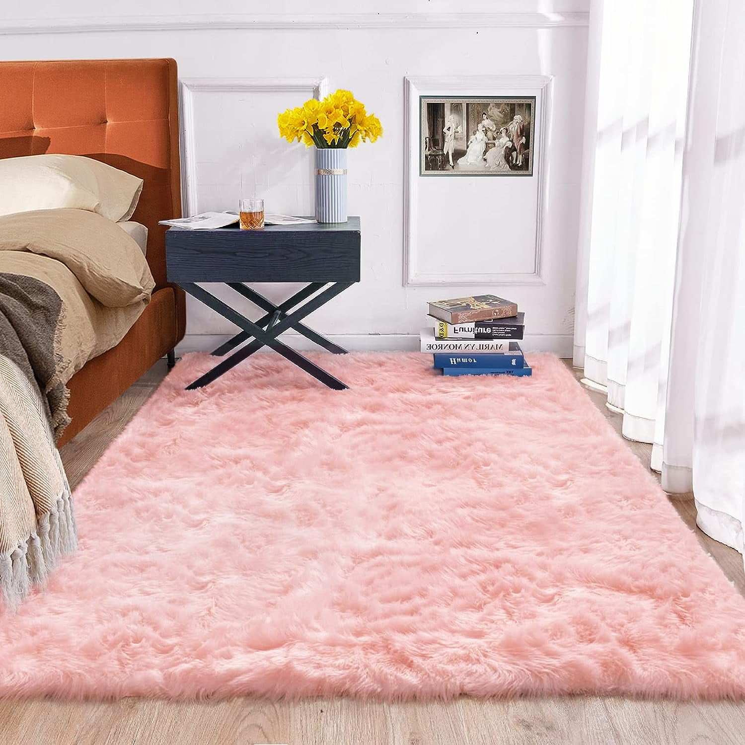 Sanmadrola Soft Modern Indoor Shaggy Area Rug for Bedroom Livingroom ...