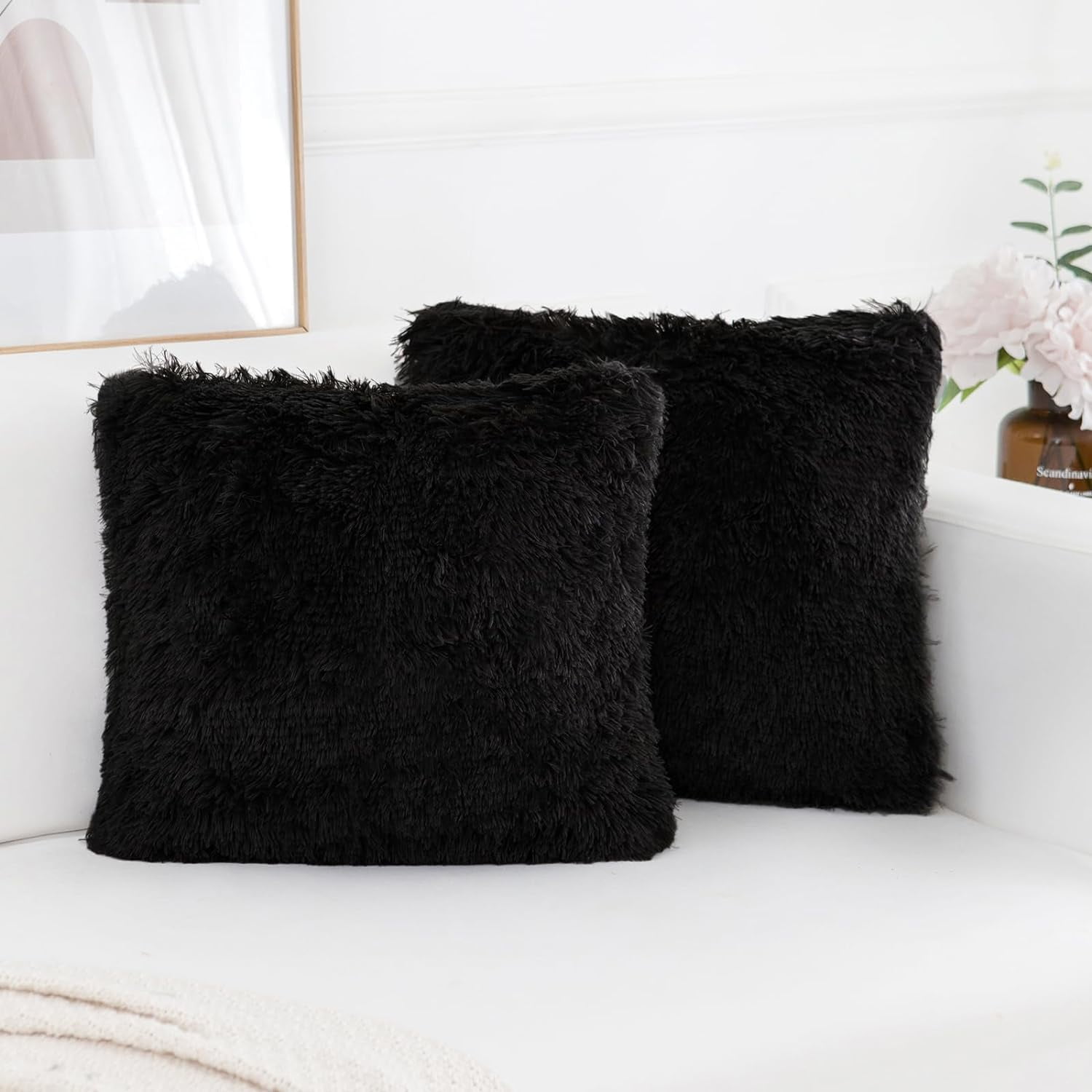 Sanmadrola Throw Pillow Covers Pillow Protector with Hidden Zipper ...