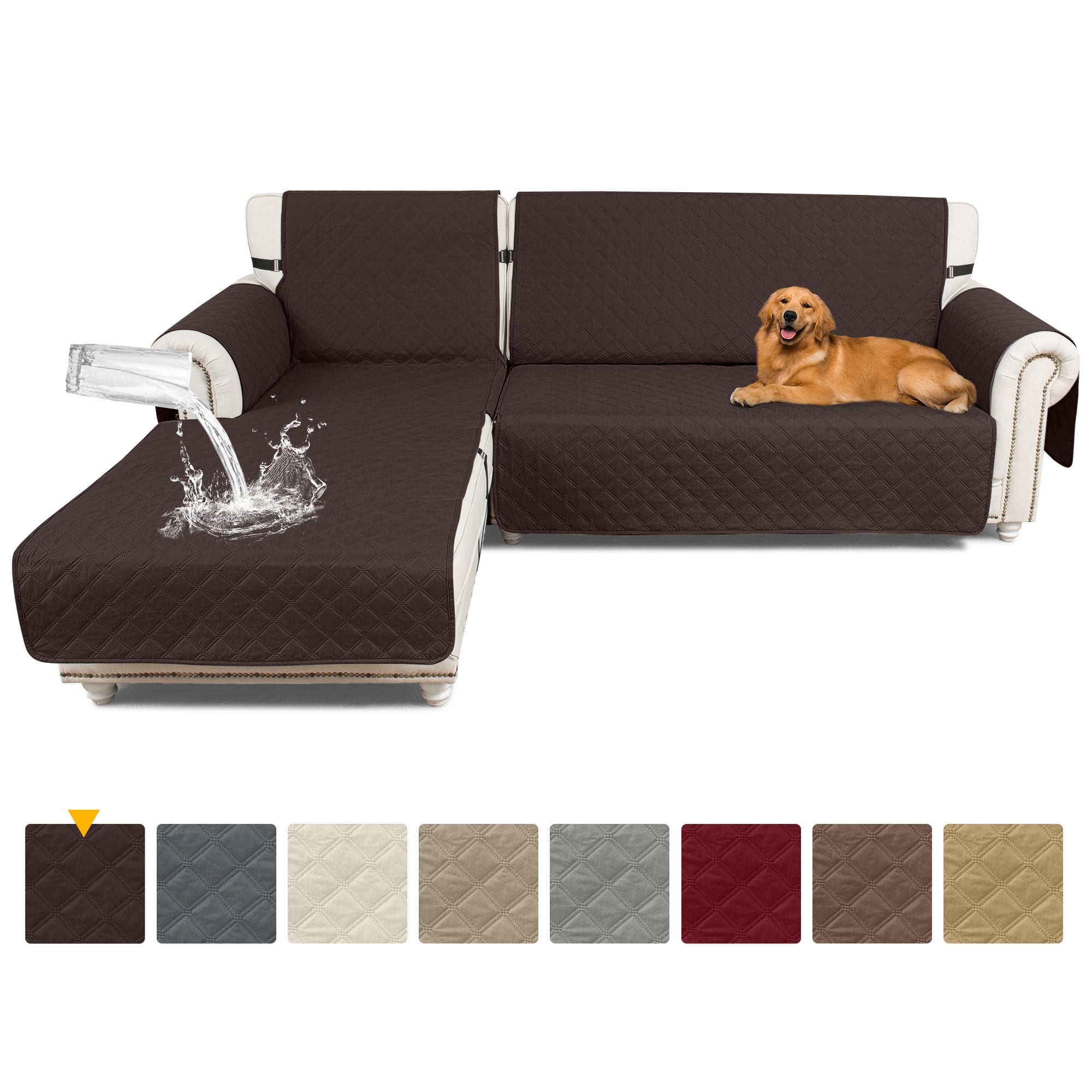 Sanmadrola Sectional Couch Covers Waterproof L Shape Sofa Cover ...