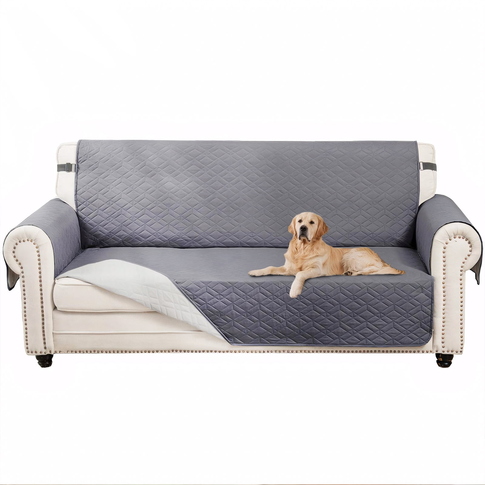 SANMADROLA Reversible Sofa Cover Couch Cover for 3 Cushion Couch Sofa ...