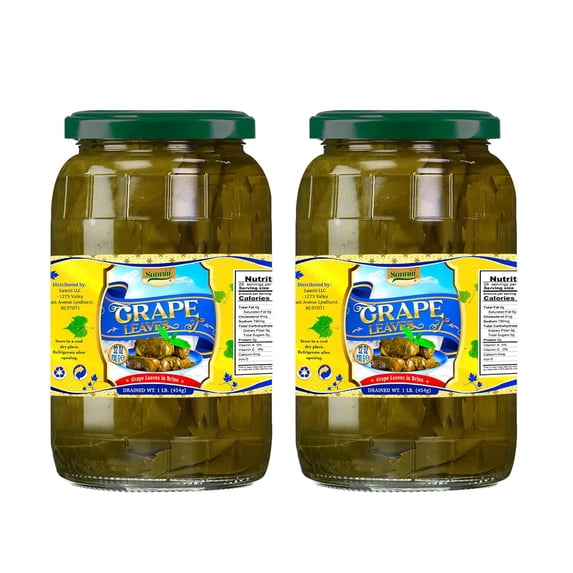Sanniti Grape Leaves in Brine, 1 lb drained, 2 Pack - Walmart.com