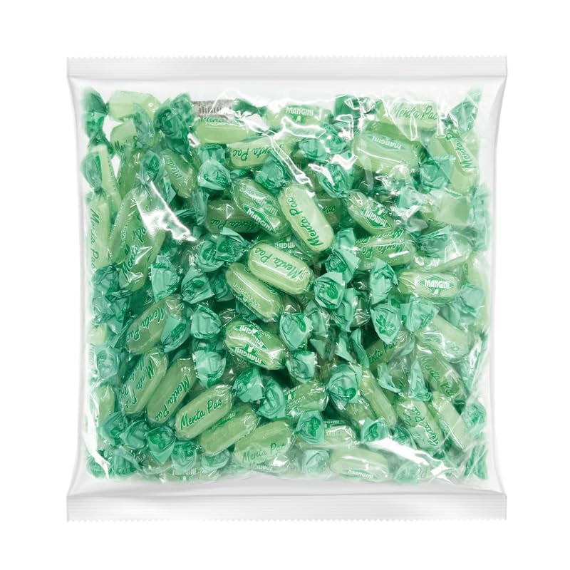 Sanniti Mint Caramelle Candy | Bulk Italian Menta Hard Candy, 2.2 Lbs ...