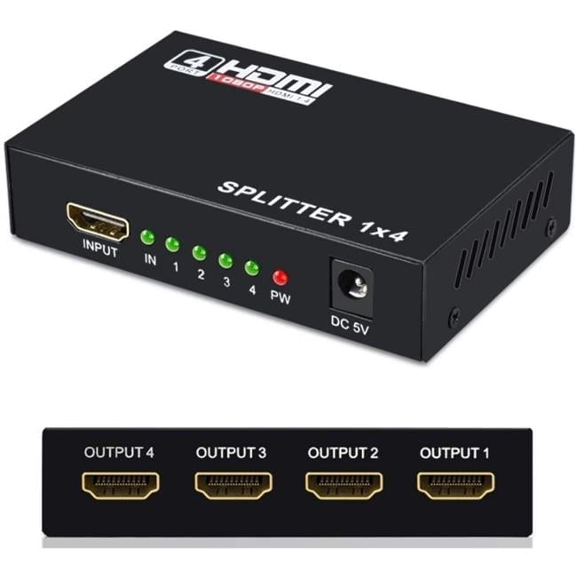 Sanoxy SANOXY-HDMI-SPLT-1X4 4x1 HDMI 1-in-4 Out Splitter - Walmart.com