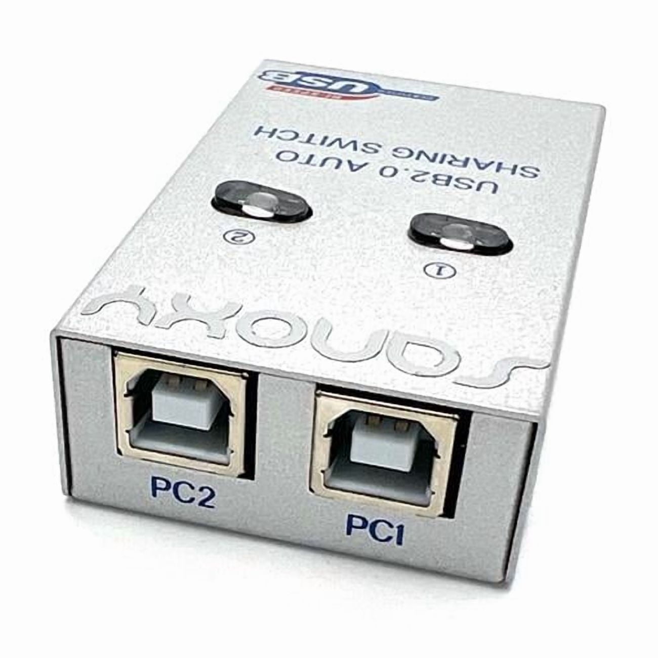 Sanoxy USB-SHR-SWTC USB Sharing Switch, 2 Ports Auto Printer Sharing ...