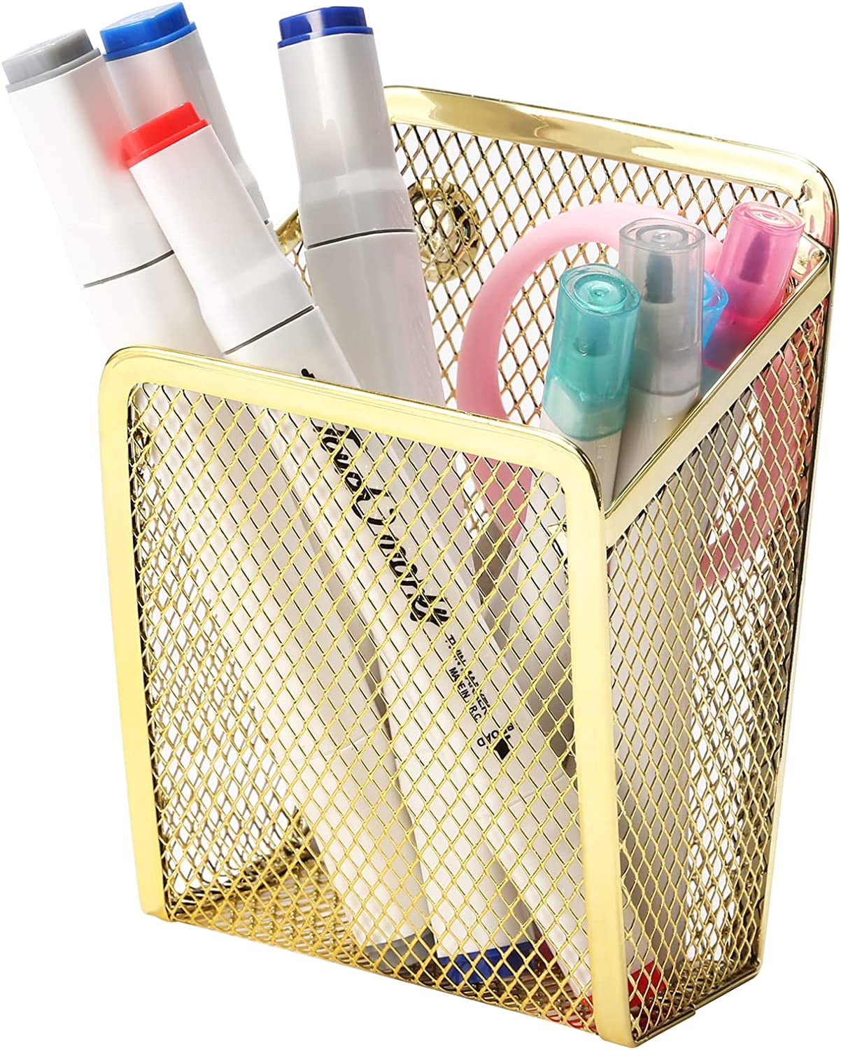 Sanpaint Magnetic Pencil Holder,Mesh Stainless Steel Pen Basket, Metal ...