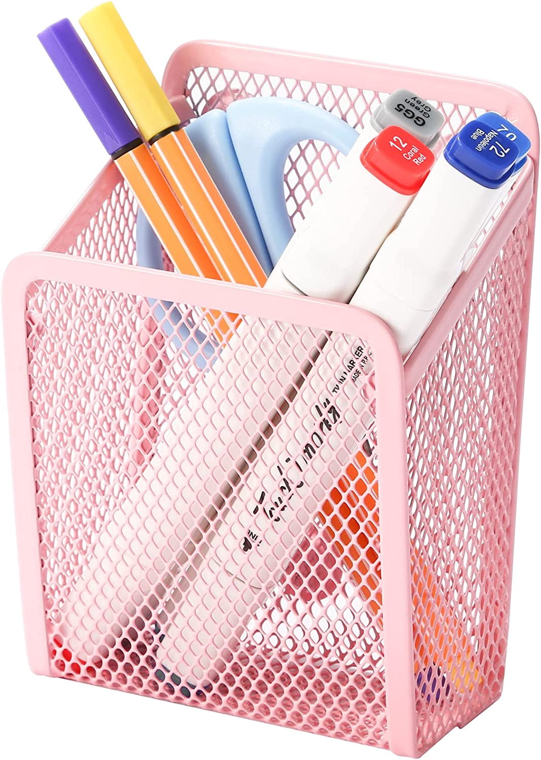 Sanpaint Magnetic Pencil Holder,Mesh Stainless Steel Pen Basket, Metal ...