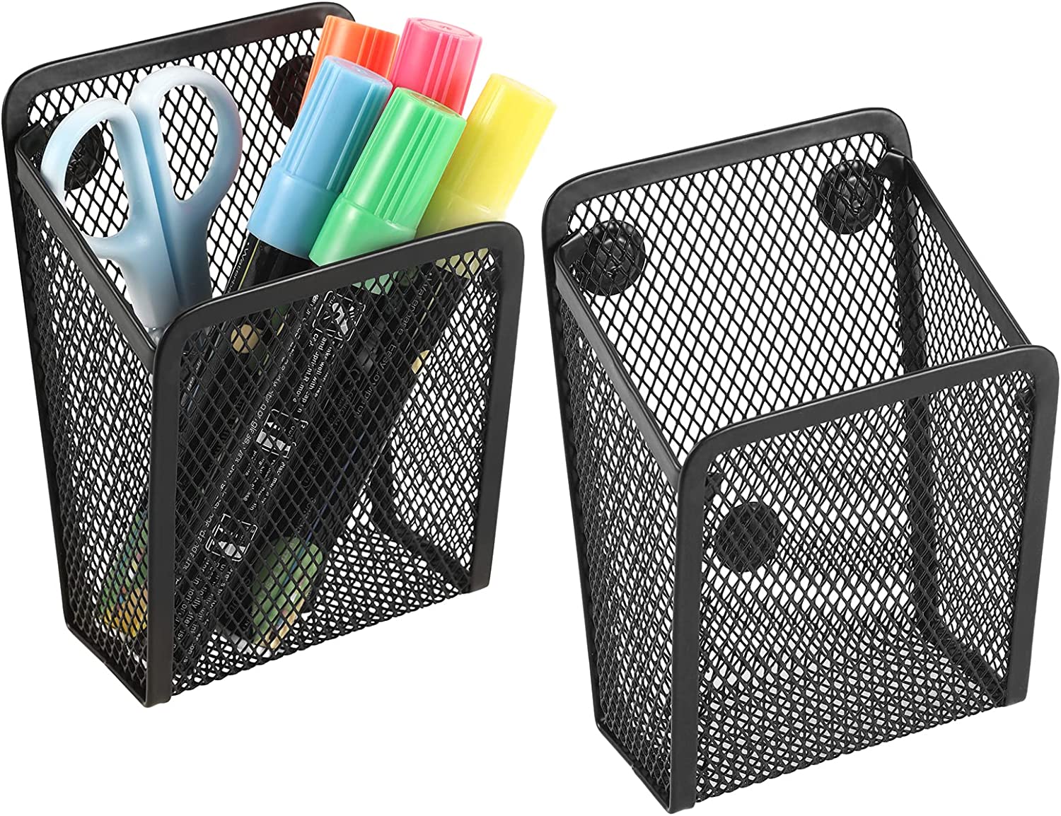Sanpaint Magnetic Pencil Holder,Mesh Stainless Steel Pen Basket, Metal ...