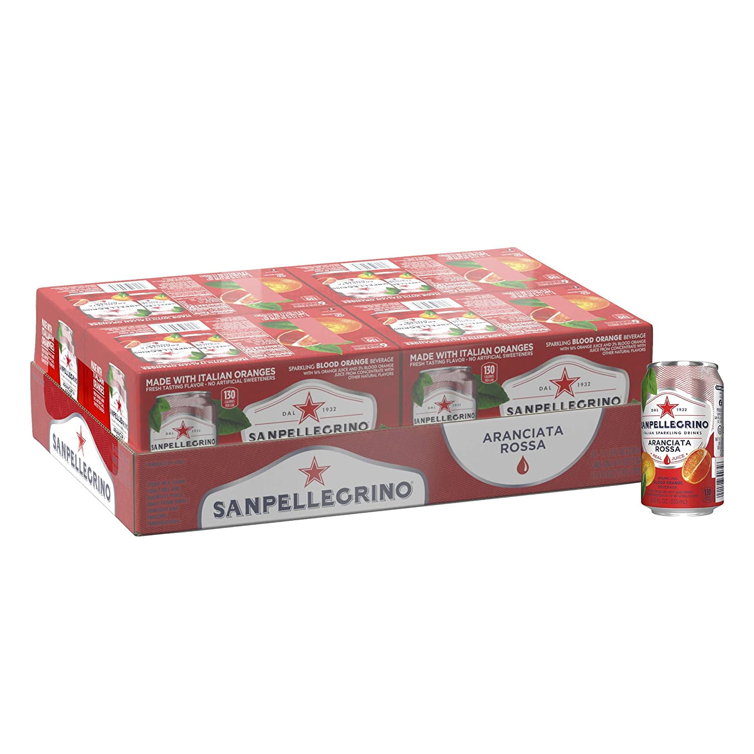 Sanpellegrino Blood Orange Italian Sparkling Drinks, . fl oz. Cans ...