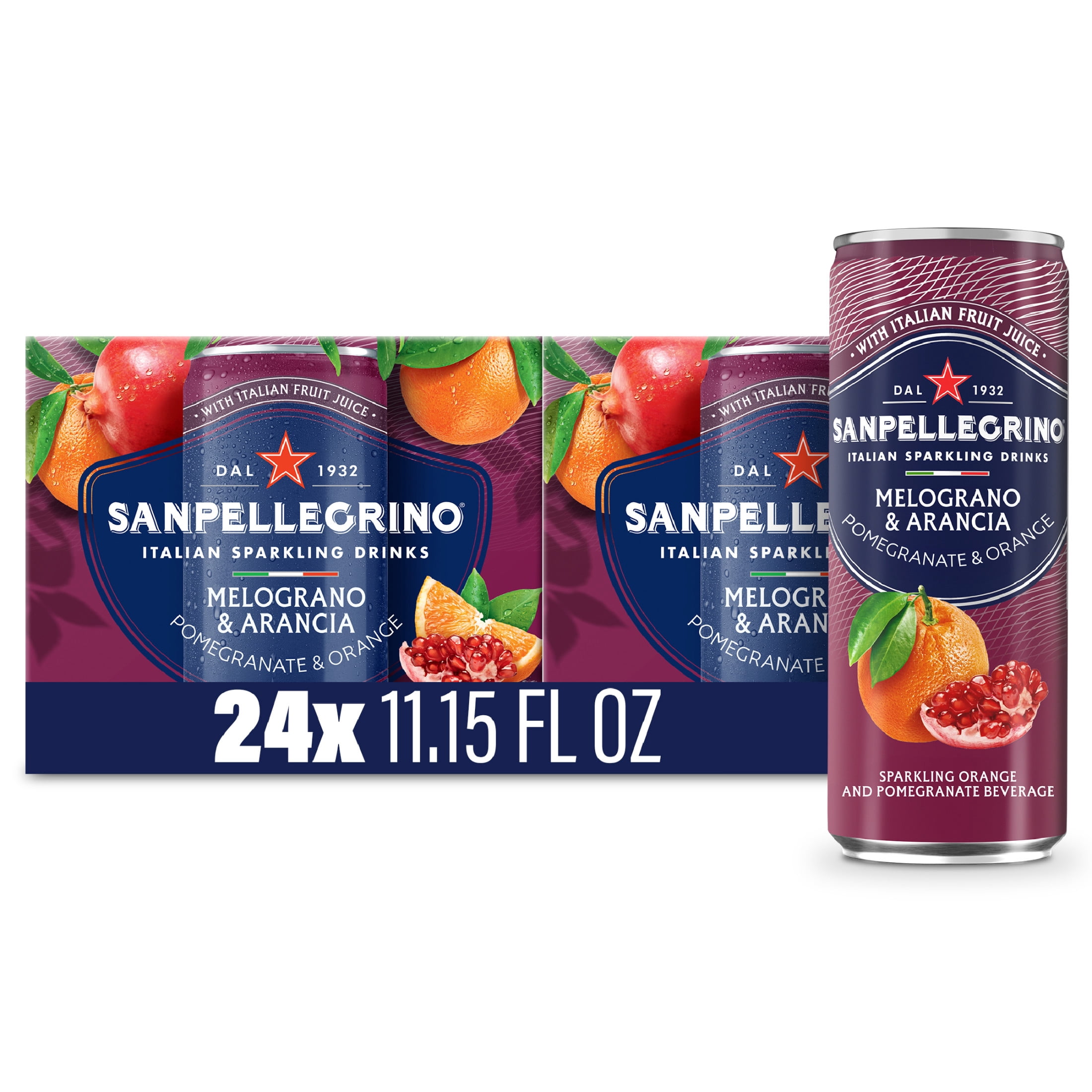 SanPellegrino Soda Italiana Sparkling Orange and Pomegranate, 24 Pack ...