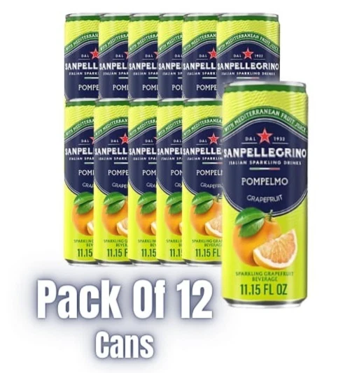 Sanpellegrino Italian Sparkling Drink, Pompelmo, 11.15 fl oz, 12 Cans ...