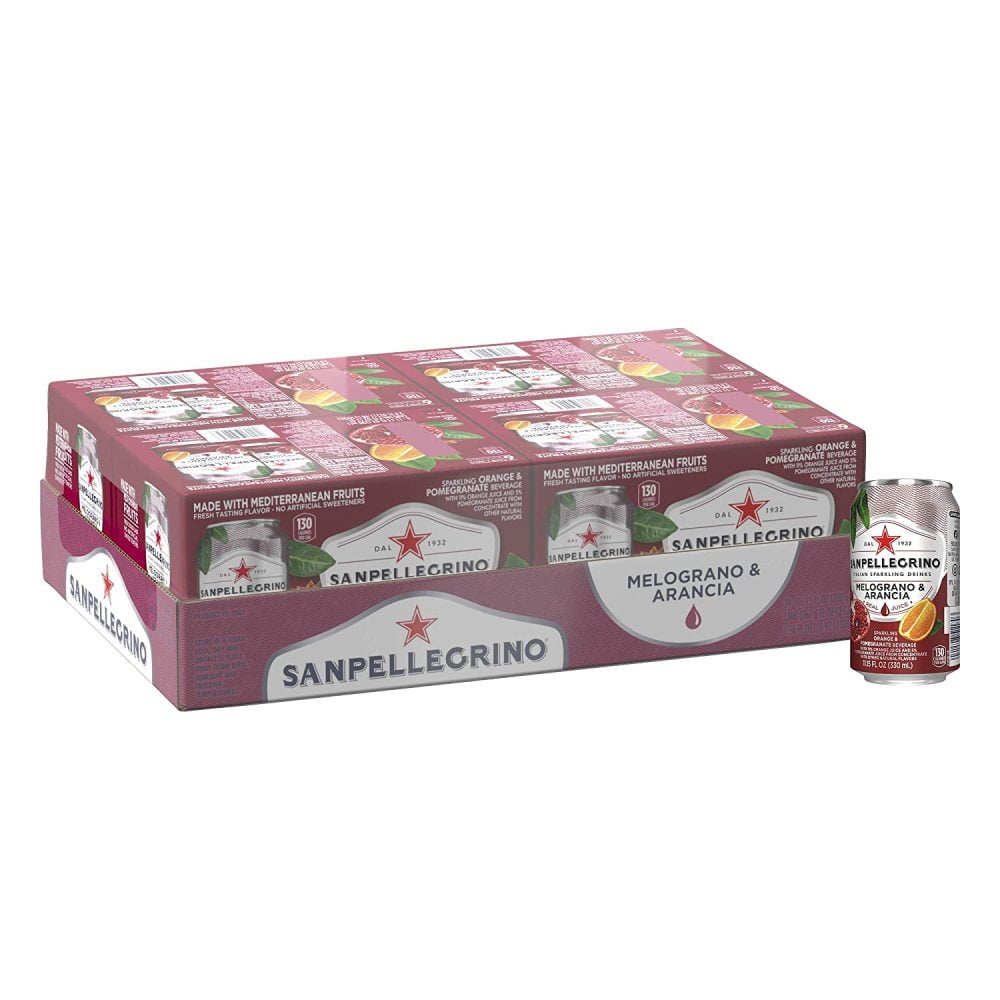 Sanpellegrino Pomegranate and Orange Italian Sparkling Drinks, 11.15 fl ...
