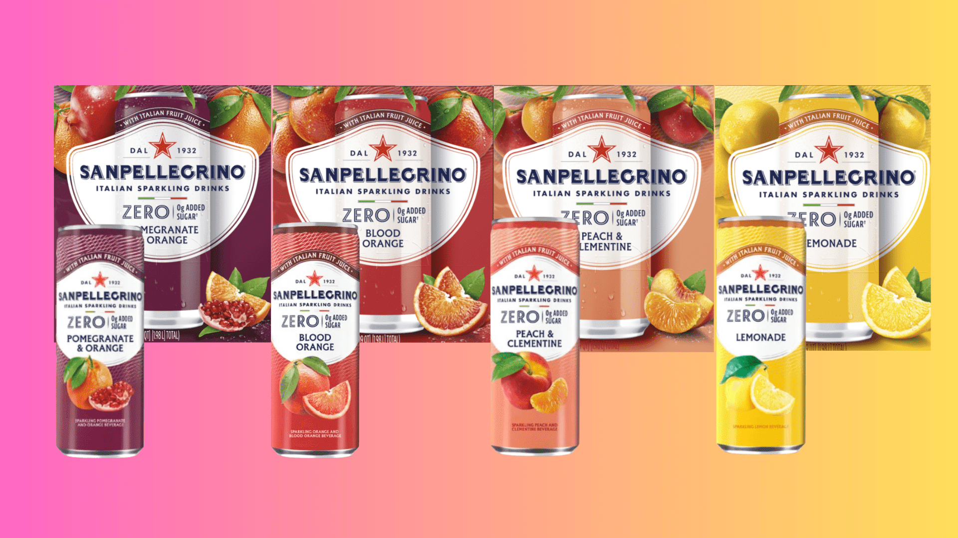 Sanpellegrino Zero Sugar Italian Sparkling Drink Variety Pack, 4 ...
