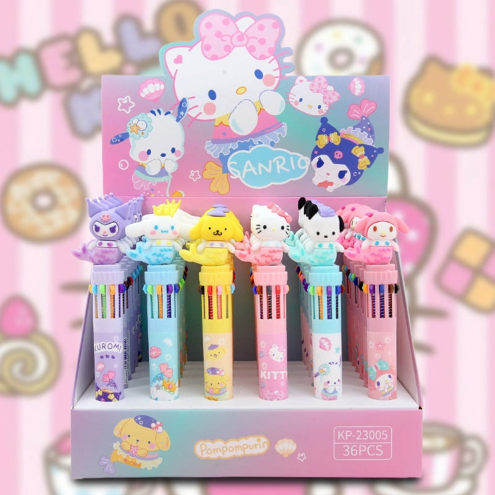 Sanrio 10 color ballpoint pen melody Cinnamoroll kawaii color press ...