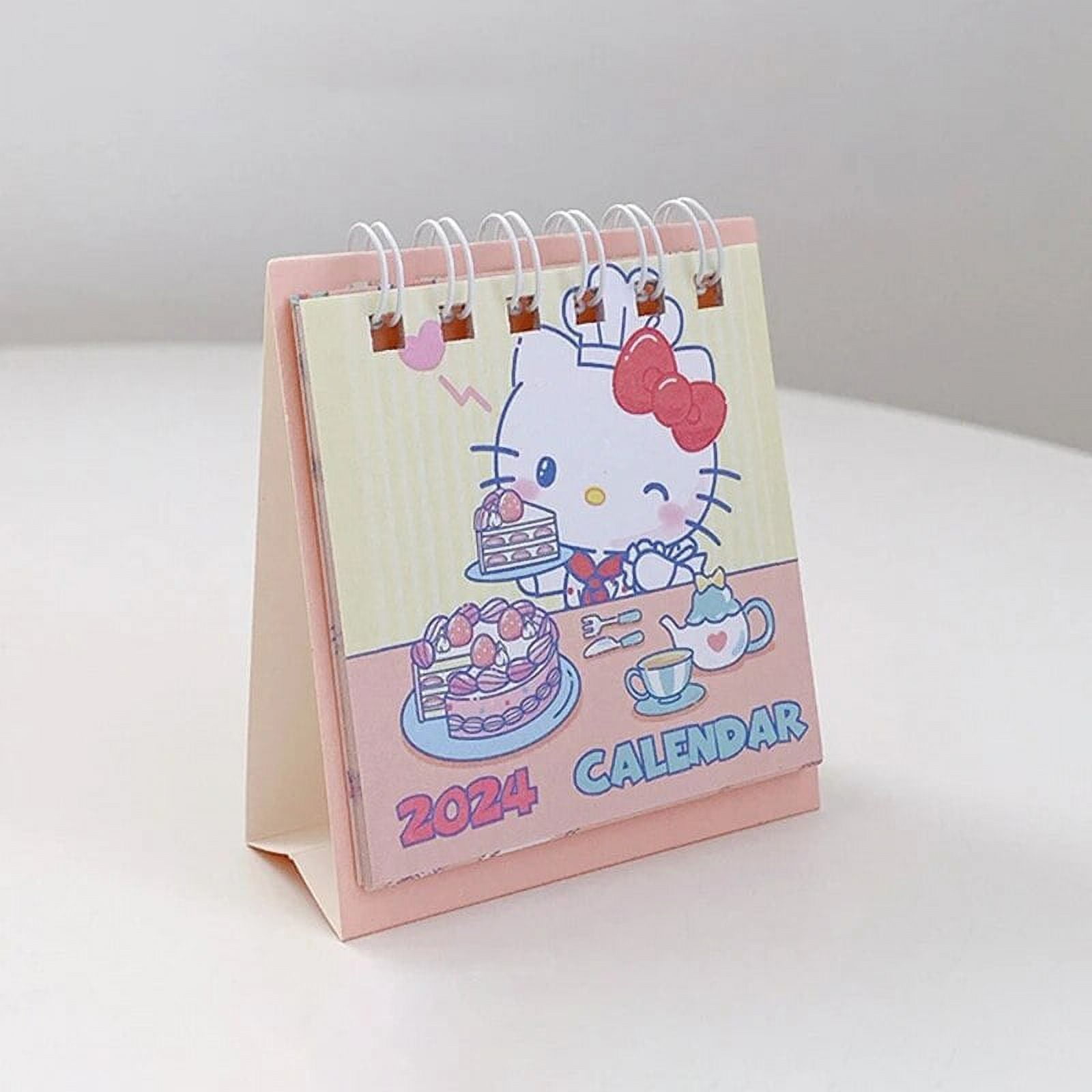 Sanrio 2024 Calendar Mini Hello Kitty Desk Calendar Cartoon Cinnamoroll ...