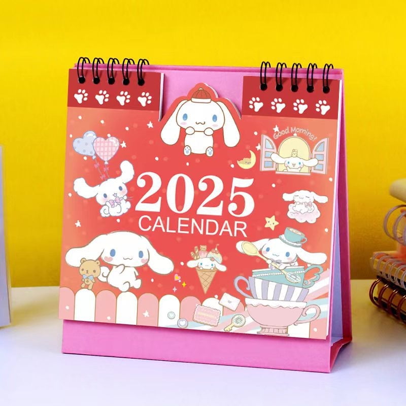 Sanrio 2025 Cartoon Calendar Hello Kitty Kuromi Desk Calendar Ornament ...