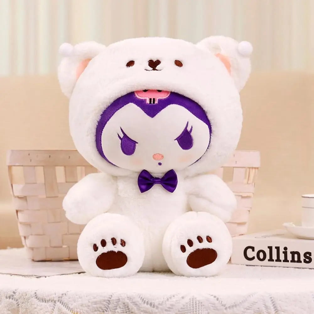 Sanrio 25Cm Kuromi Cinnamoroll Cross Dressing Plush Doll Hello Kitty ...