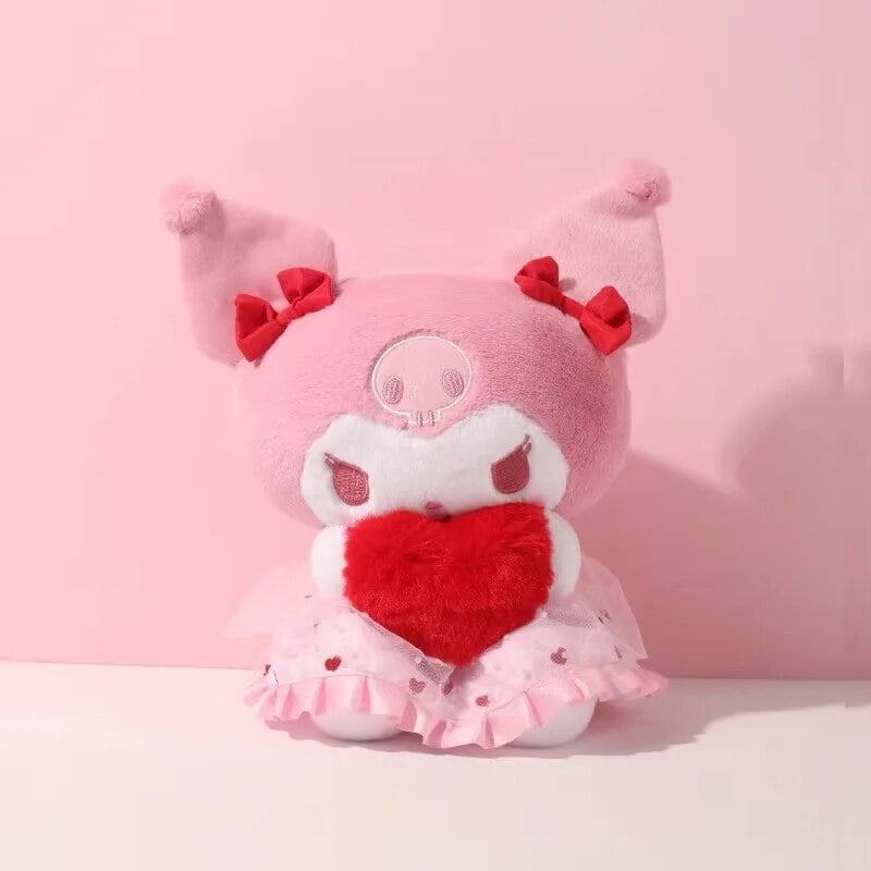 Sanrio 30Cm Hello Kitty Plush Doll Embrace Heart Cross Dressing Kawaii ...