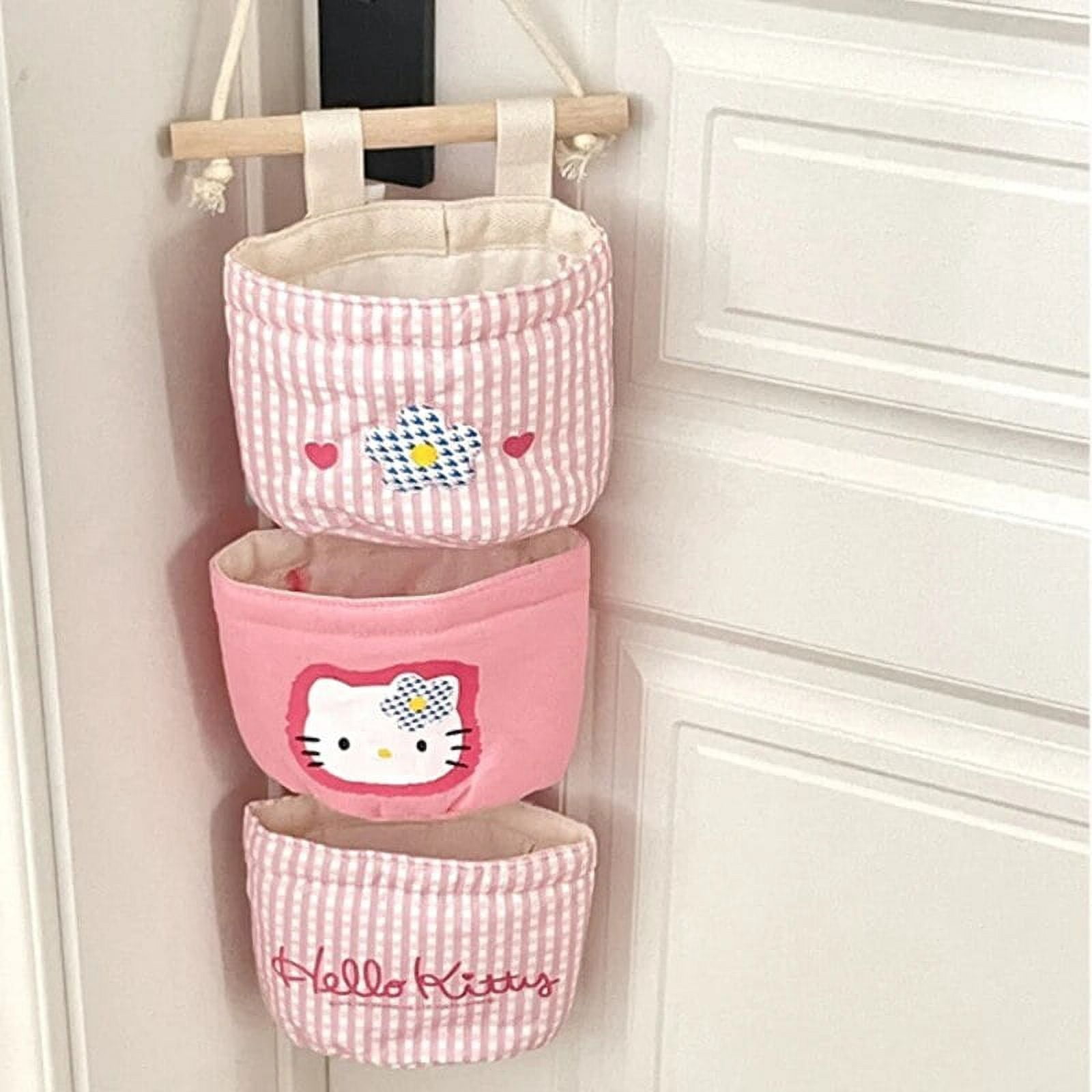 Sanrio 3pcs Hanging Storage Bags Hello Kitty Kawaii Anime Bedroom Wall ...