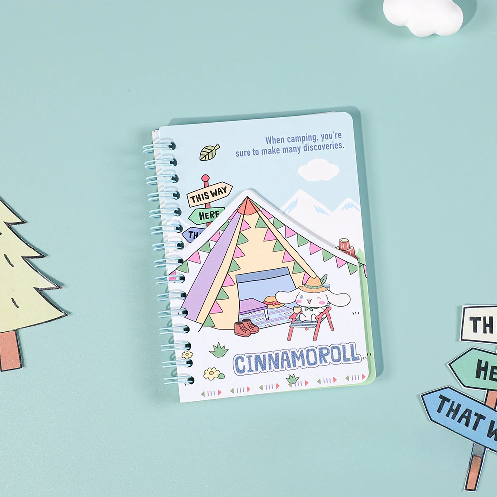 Sanrio A6 Coil Book Kuromi Mymelody Cinnamoroll Hellokitty Learning ...