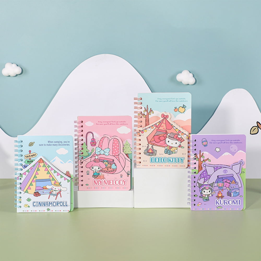 Sanrio A6 Coil Book Kuromi Mymelody Cinnamoroll Hellokitty Learning ...