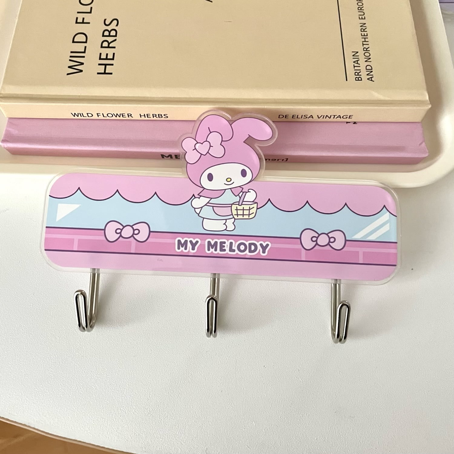 Sanrio Acrylic Hook Anime Hello Kitty Door Hook Nail-Free Seamless ...