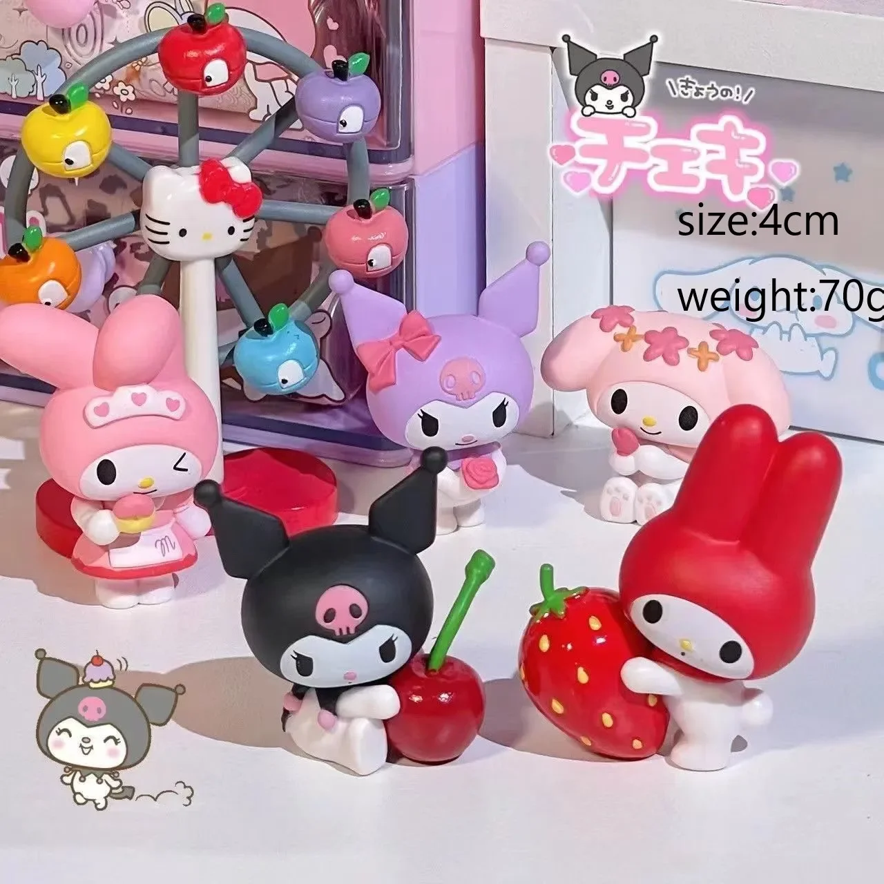 Sanrio Action Figure hello Kitty plush room decor Kuromi figurine ...