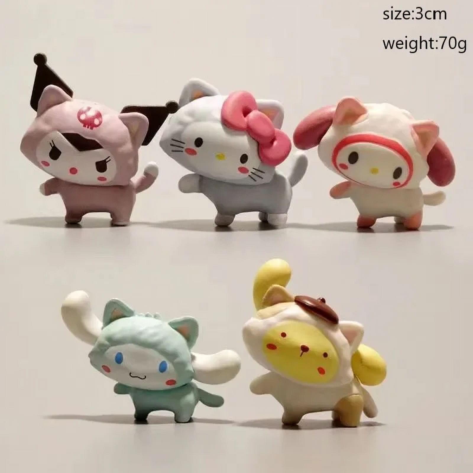 Sanrio Action Figure hello Kitty plush room decor Kuromi figurine ...