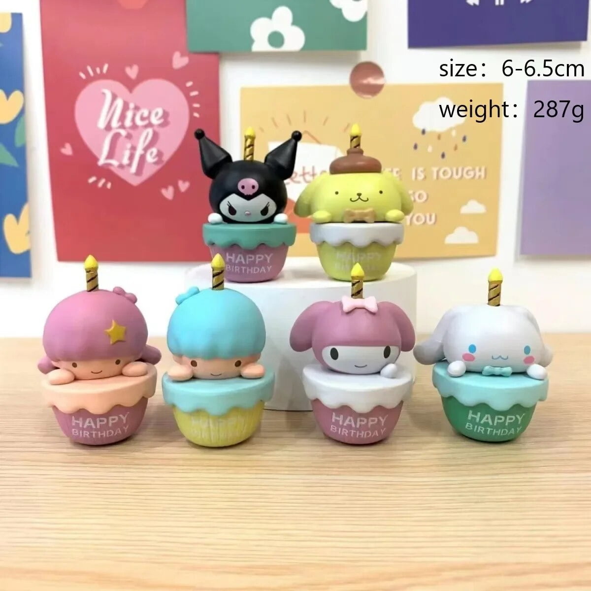 Sanrio Action Figure hello Kitty plush room decor Kuromi figurine ...