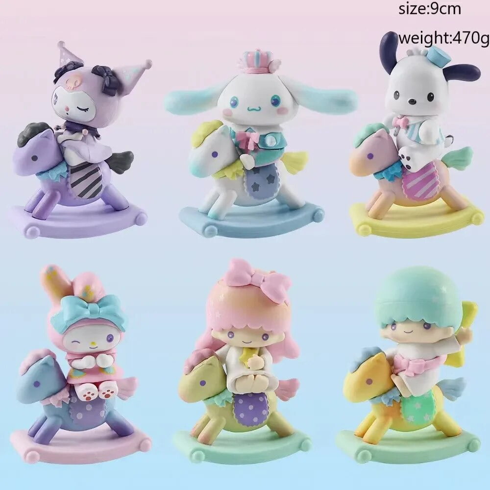 Sanrio Action Figure hello Kitty plush room decor Kuromi figurine ...