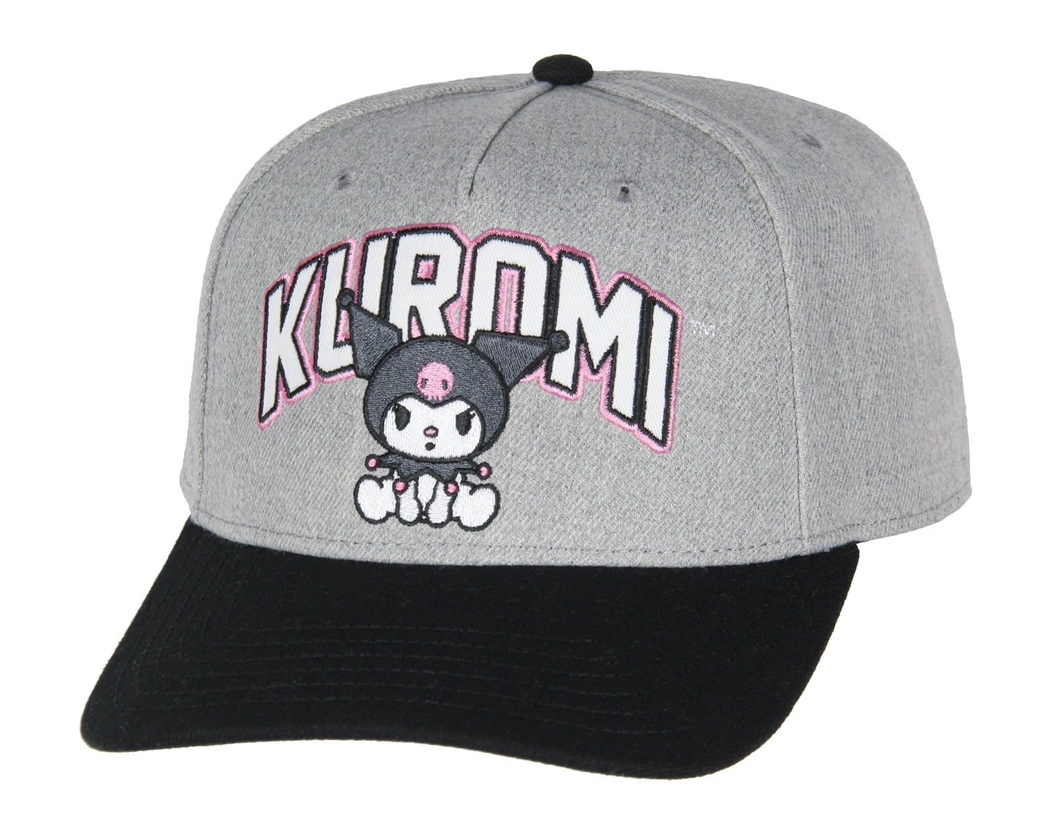Sanrio Adult Kuromi Embroidered Precurve Snapback Cap Hat OSFM ...
