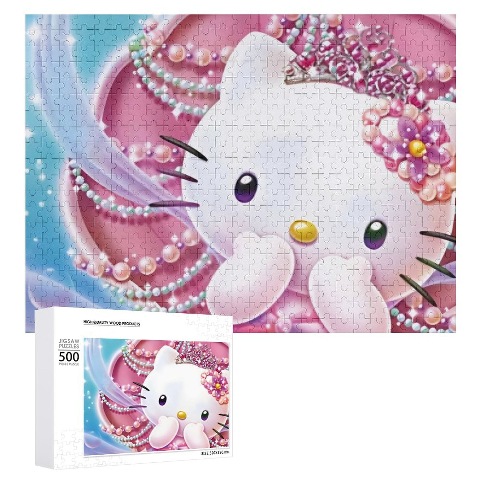 Sanrio Aesthetic Kawaii Mermaid Hello Kitty Ocean Puzzles,500 Pieces ...