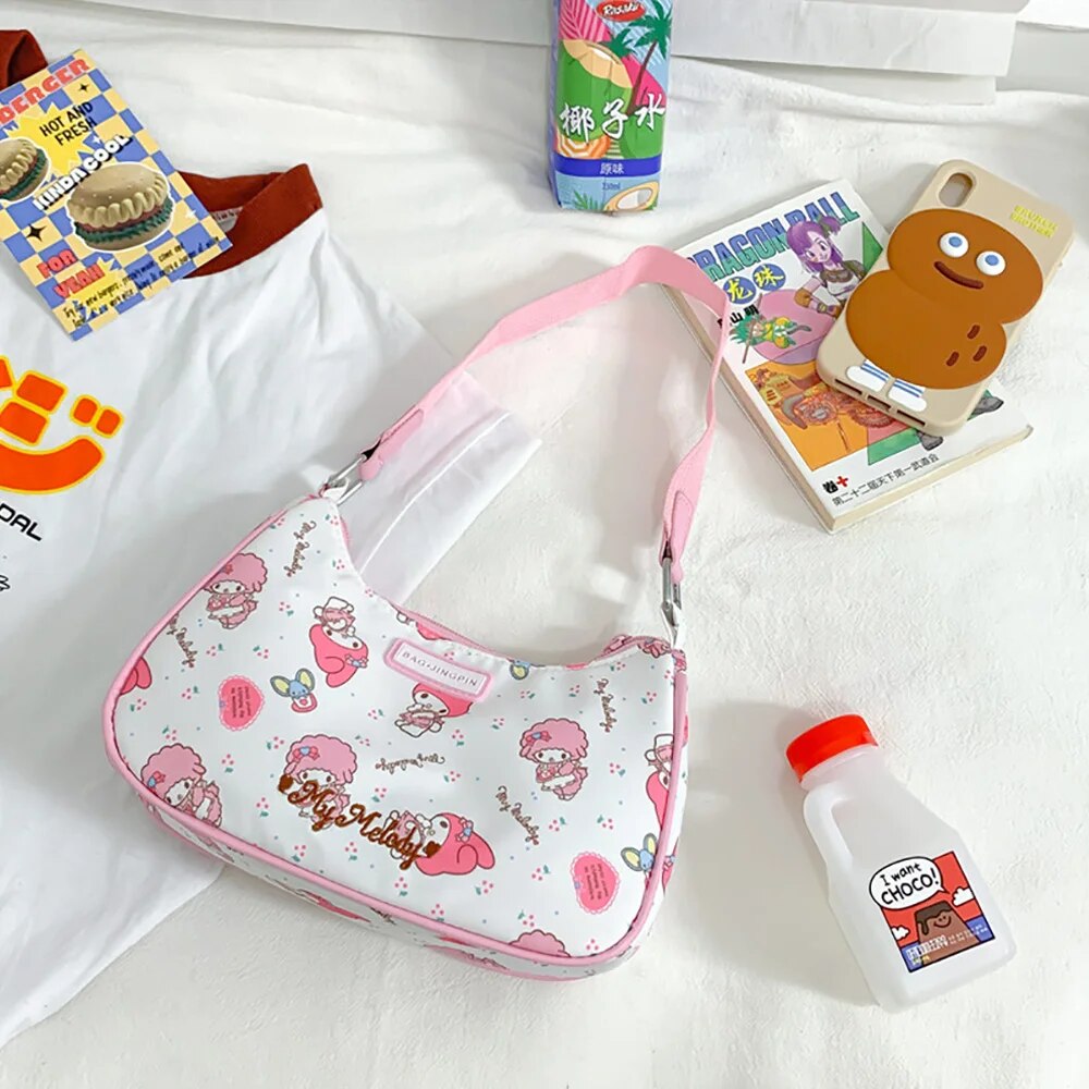 Sanrio Anime Bags Women's Shoulder Bag Hellokitty Fashion Pouch Kawaii ...