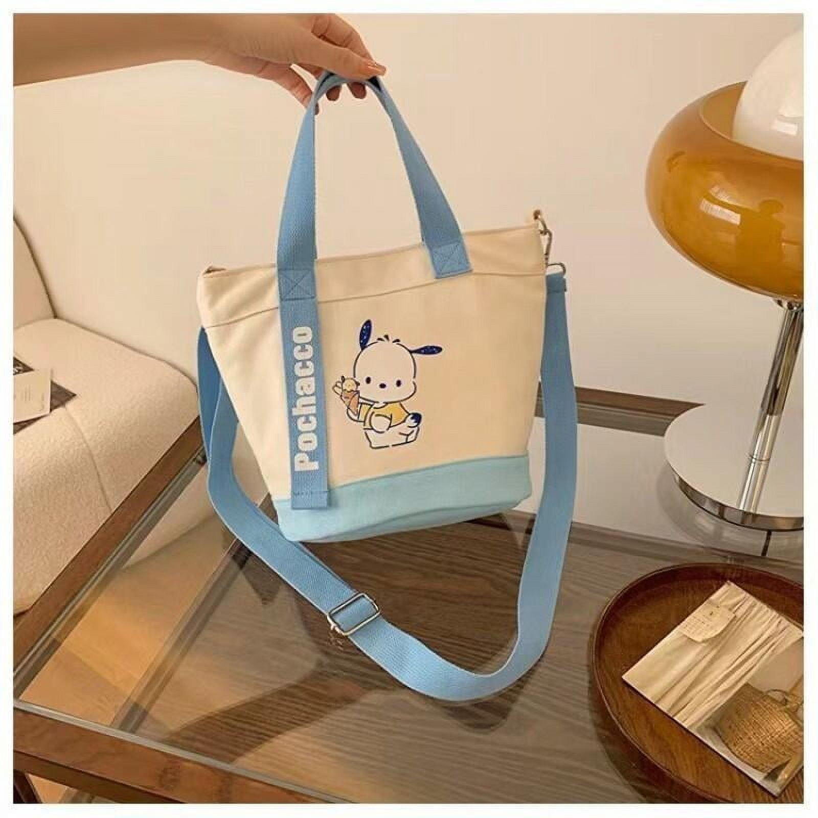 Sanrio Anime Canvas Shoulder Bags Cute Cartoon Handbag Kawaii Bucket ...