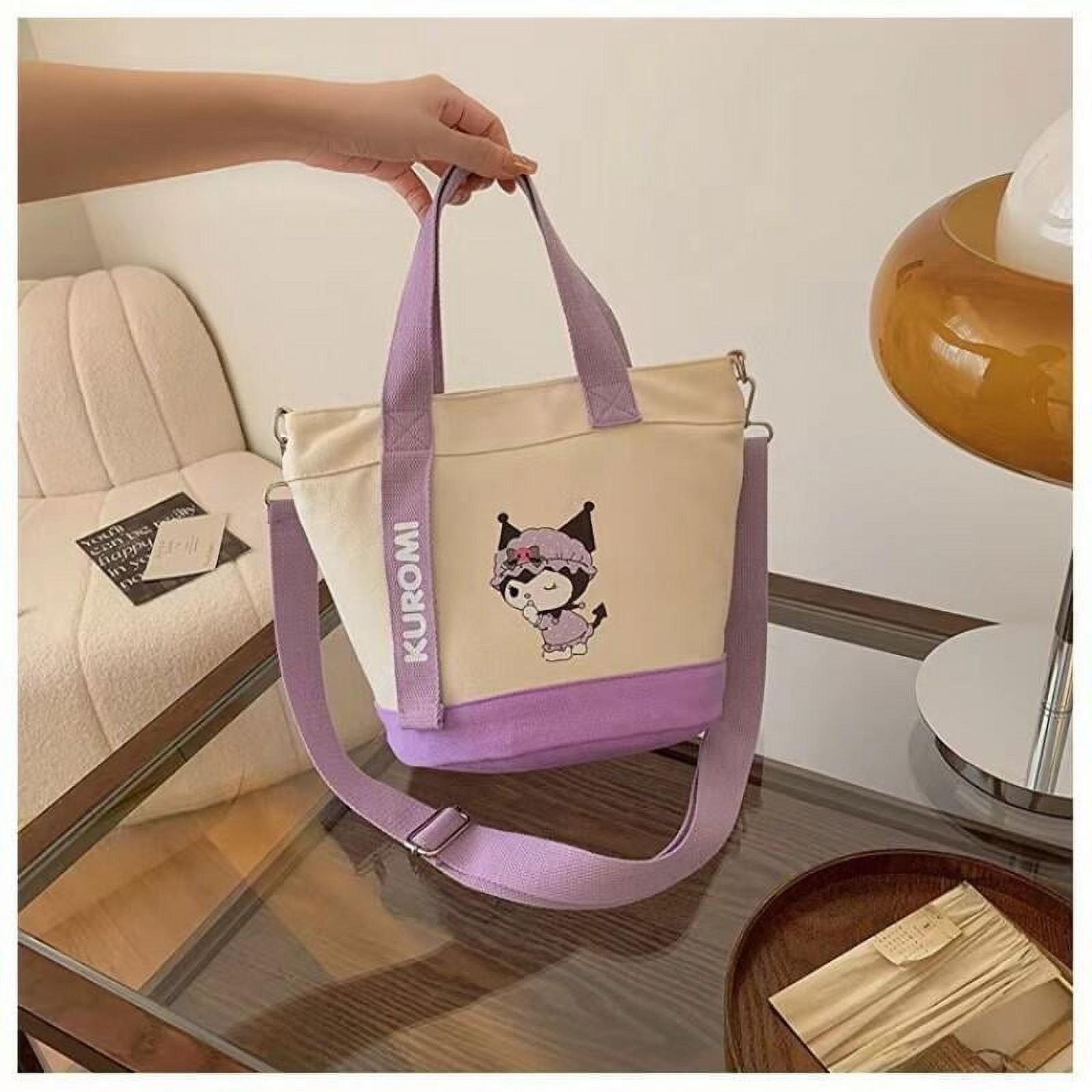Sanrio Anime Canvas Shoulder Bags Cute Cartoon Handbag Kawaii Bucket ...