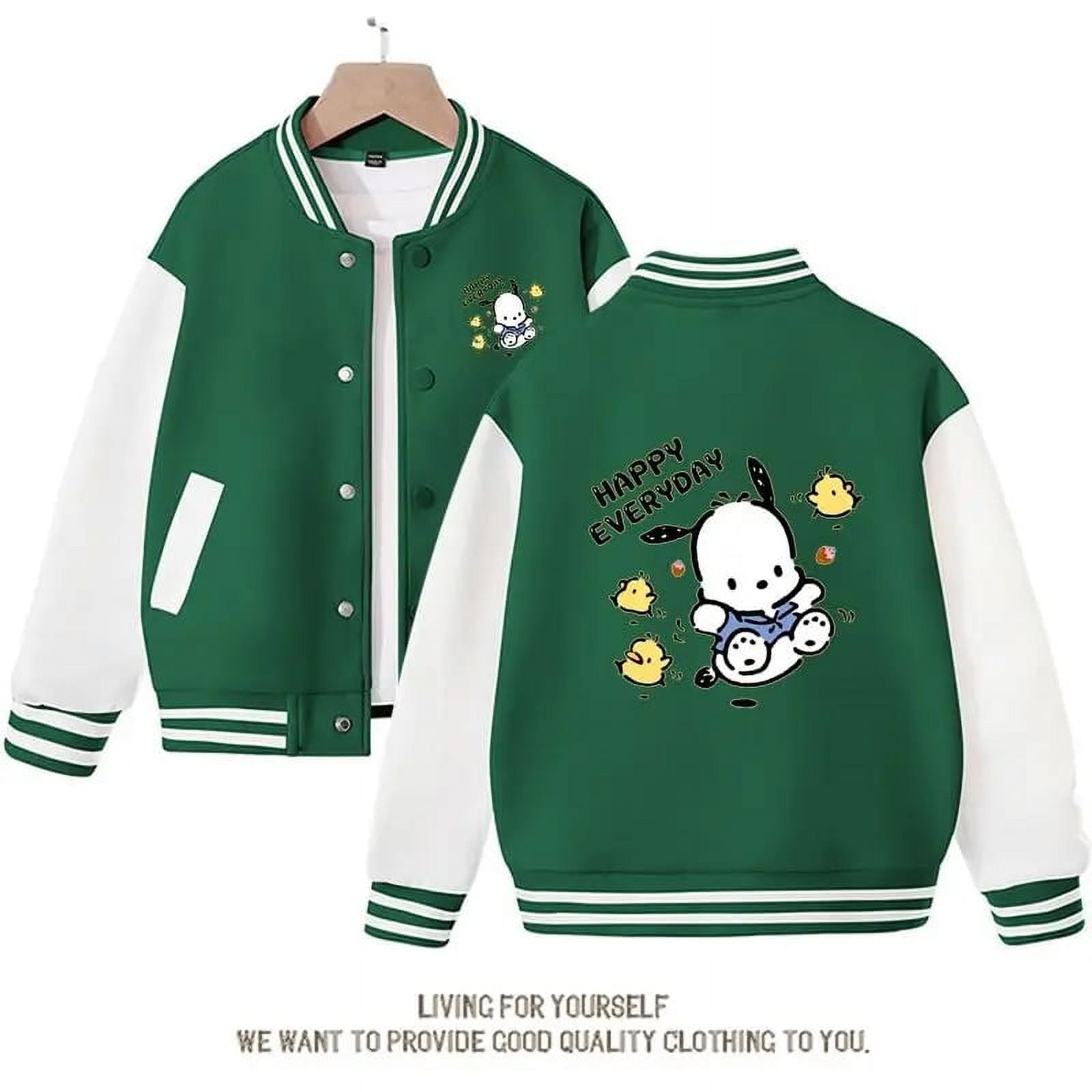 Sanrio Anime Cinnamoroll Baseball Uniform Jacket Kuromi Pochacco Spring ...